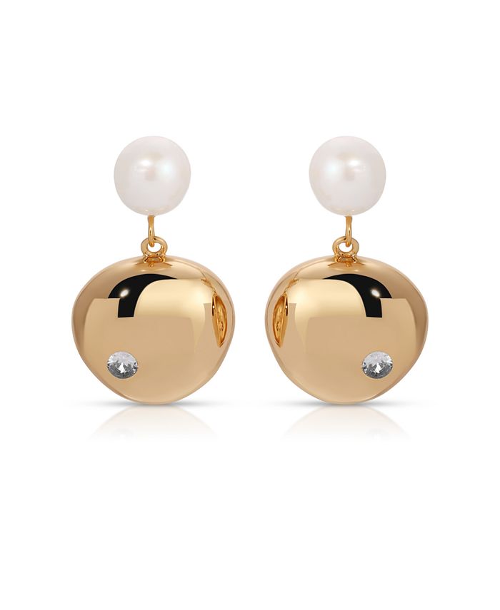 ETTIKA Pebble and Freshwater Pearl Dangle Earrings - Macy's