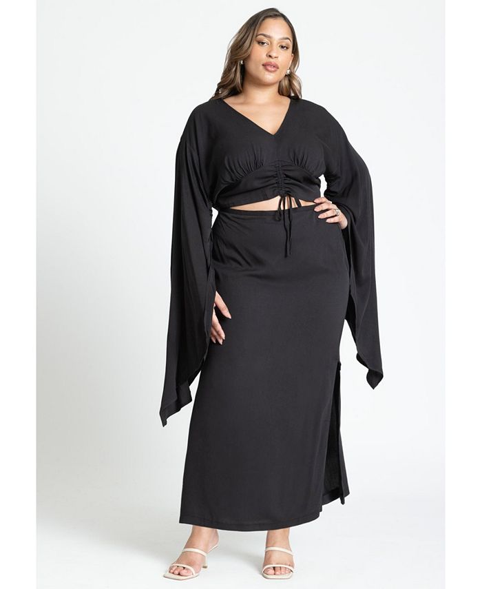 ELOQUII Plus Size Dramatic Sleeve Top - Macy's
