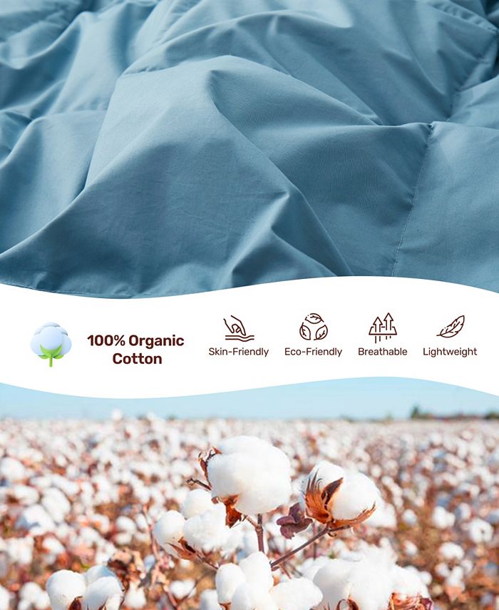 UNIKOME Cotton Goose Down Feather Fiber Comforter, Twin - Macy's