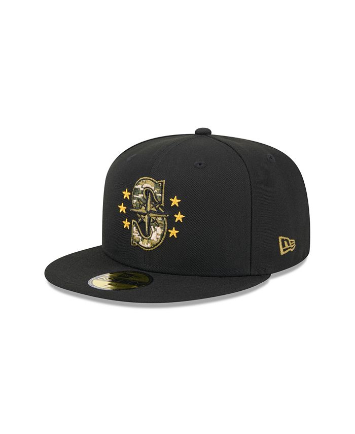 New Era Men's Black Seattle Mariners 2024 Armed Forces Day On-Field ...