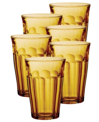Duralex Picardie Amber Tumbler Highball - 12 1/8 Oz. - Set Of 6 - Macy's