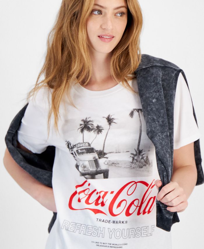 Love Tribe Juniors' Coca Cola Refresh Yourself Cotton T-Shirt - Macy's