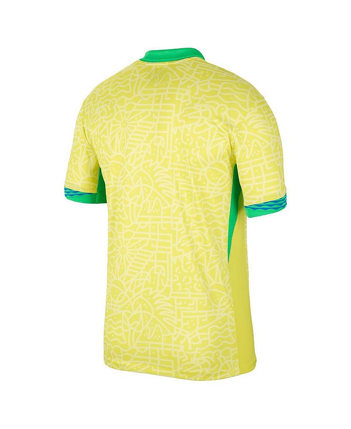 Nike Men's Yellow Brazil National Team 2024 Home Stadium Replica Jersey ...