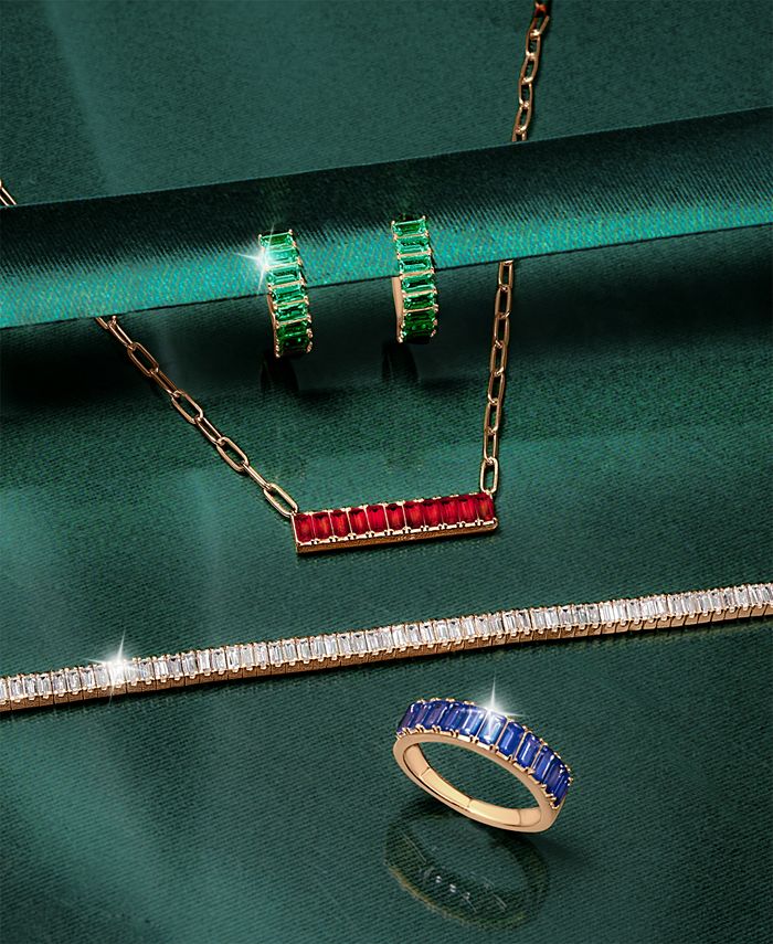 Audrey by Aurate Nano Emerald Color, Nano White Sapphire Color, Nano ...