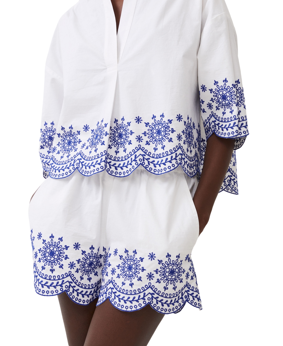 Click here for French Connection Womens Alissa Embroidered Cotton... prices