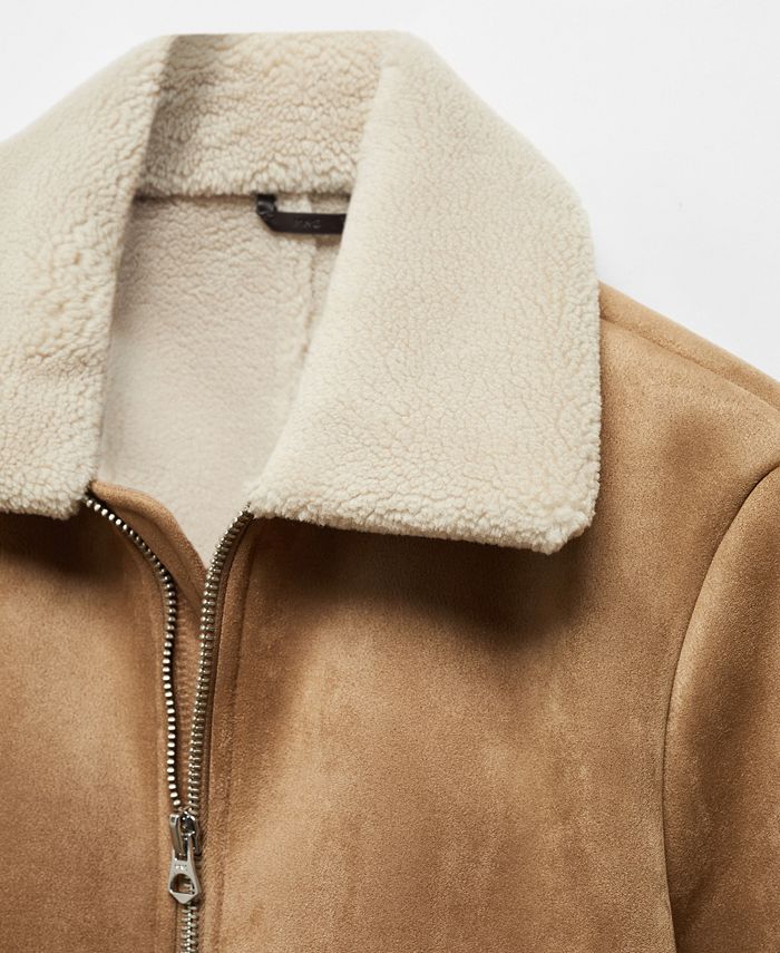 MANGO Men's Shearling-Lined Jacket - Macy's