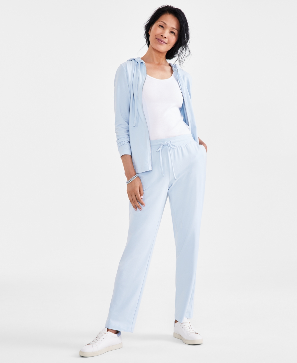 Click here for Style & Co Womens Petite Mid-Rise Drawstring-Waist... prices