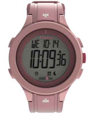 Timex Unisex Ironman T200 Quartz Digital Pink Silicone Strap 42mm Round ...