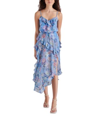 Steve Madden Women's Delphine Asymmetric-Ruffle Dress - Macy's