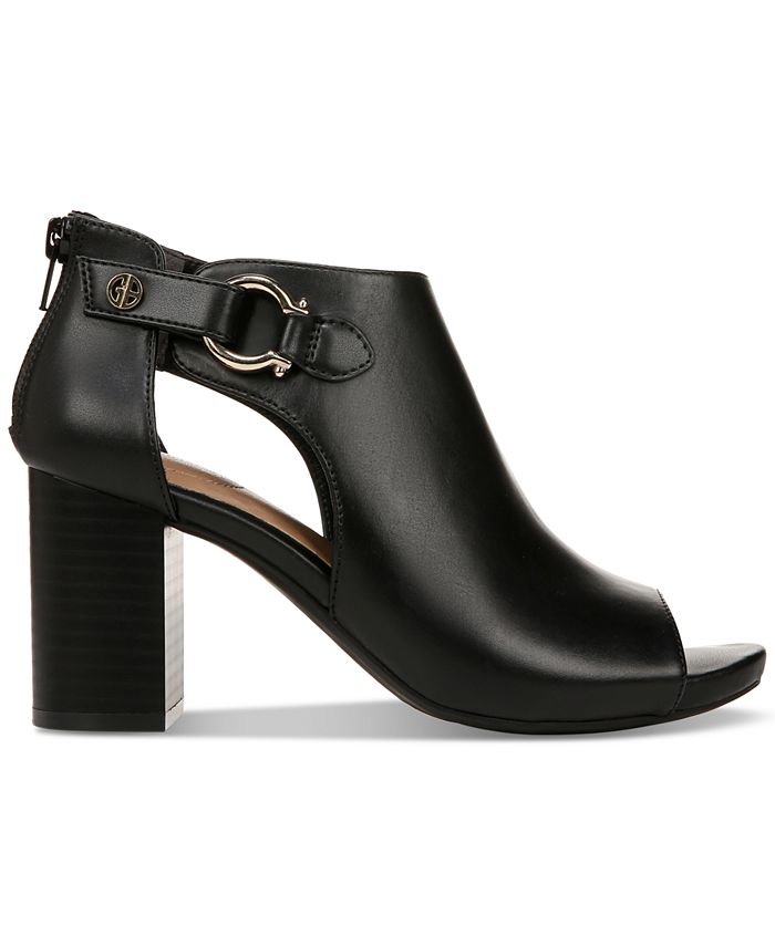 Giani Bernini Women's Ariianna Memory Foam Peep Toe Block Heel Shooties ...