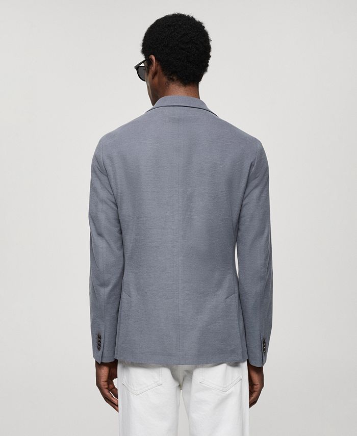 MANGO Men's Structured Slim Fit Cotton Blazer - Macy's