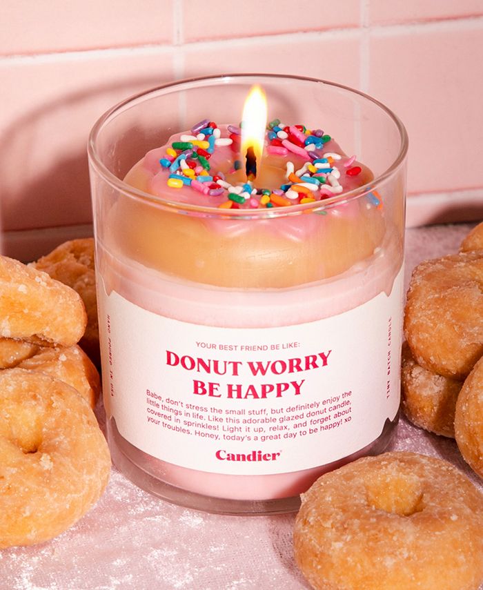 Ryan Porter Donut Worry Be Happy Candle - Macy's