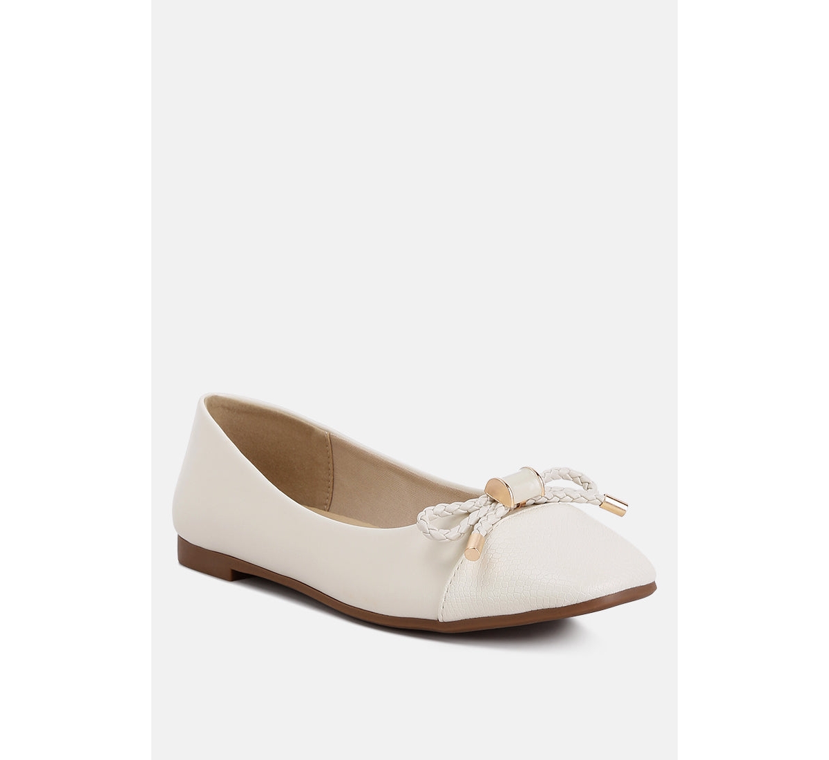 Click here for moi metallic embellished flat ballerinas - Light b... prices