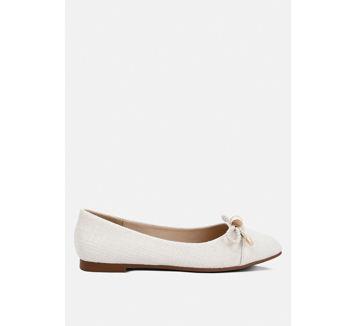 Click here for moi metallic embellished flat ballerinas - Beige prices