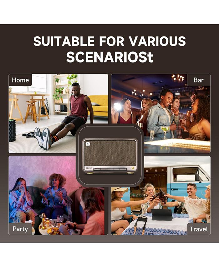 Edifier D32 Tabletop Bluetooth Speakers, Portable Retro Wireless ...