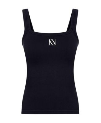NOCTURNE Women's Ribbed Wide Strap Top - Macy's