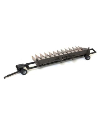 Moores Farm Toys 1/64 Black 40ft Single Axle Dolly Wheel Header Trailer ...