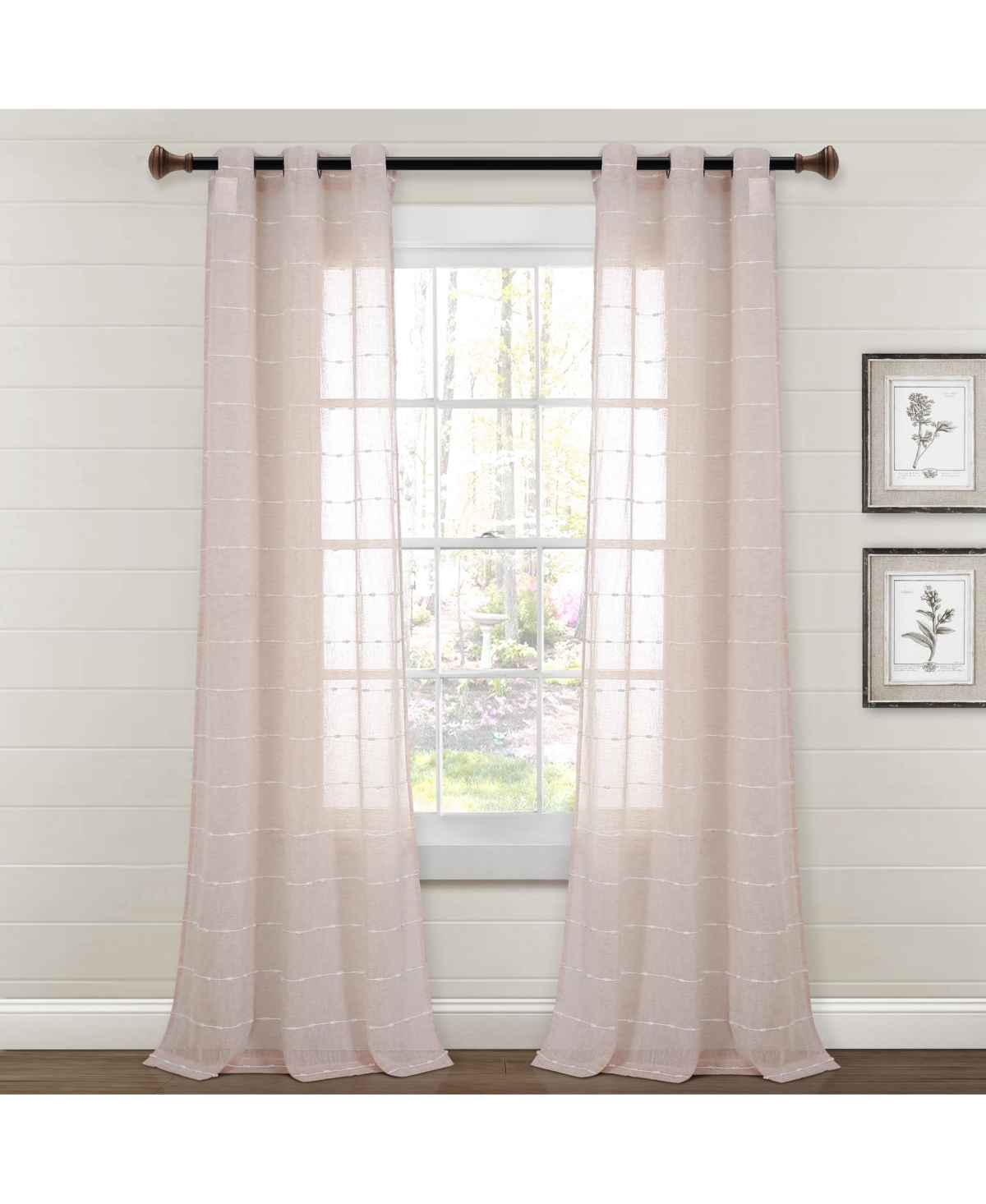 Click here for Lush Decor Farmhouse Textured Grommet Sheer Window... prices