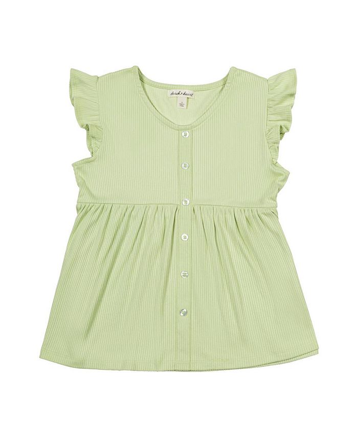 Derek Heart Big Girls 2 Pack Tops, Lt Green/Multi - Macy's