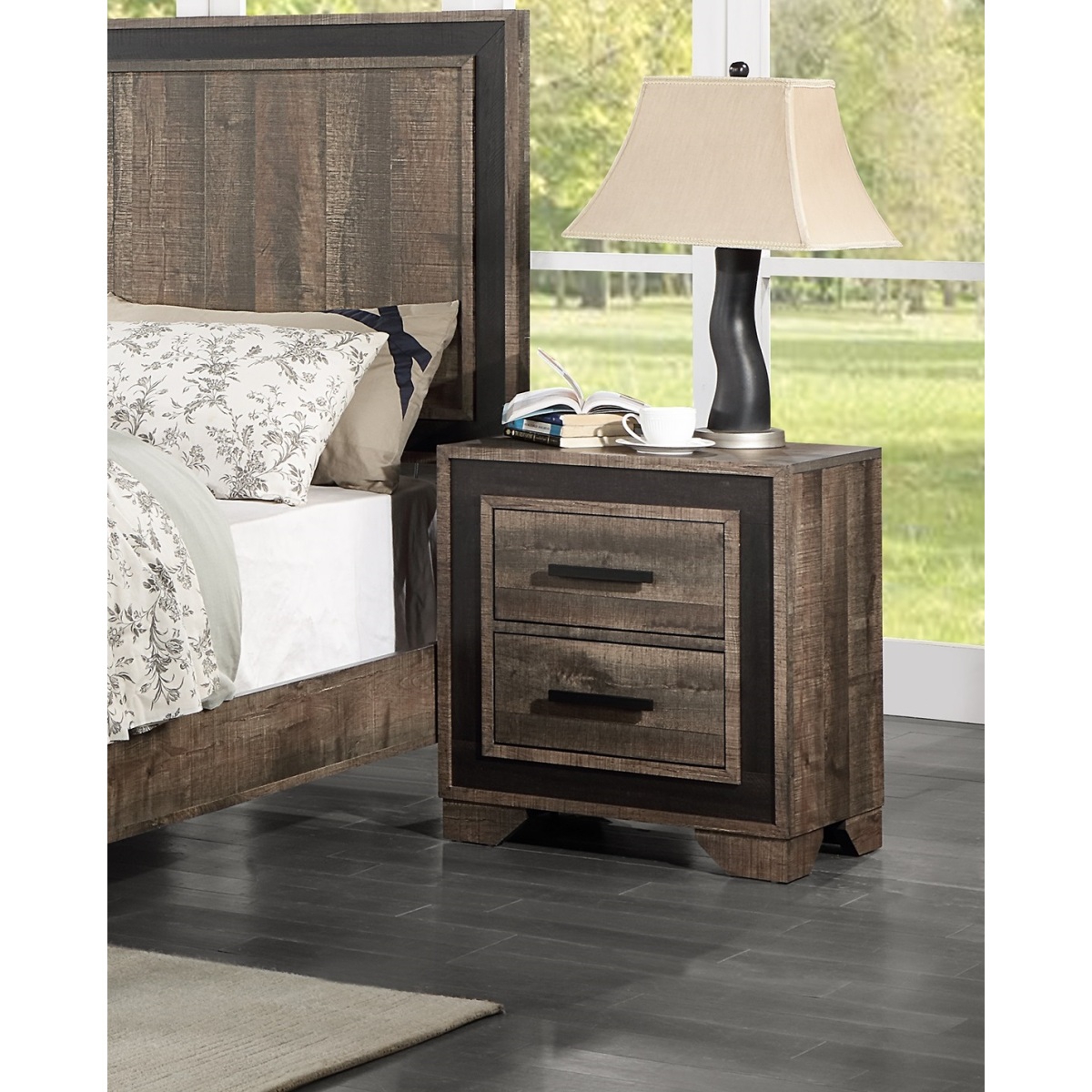 Click here for Simplie Fun Oak Finish 1 Piece Nightstand Paper Ve... prices