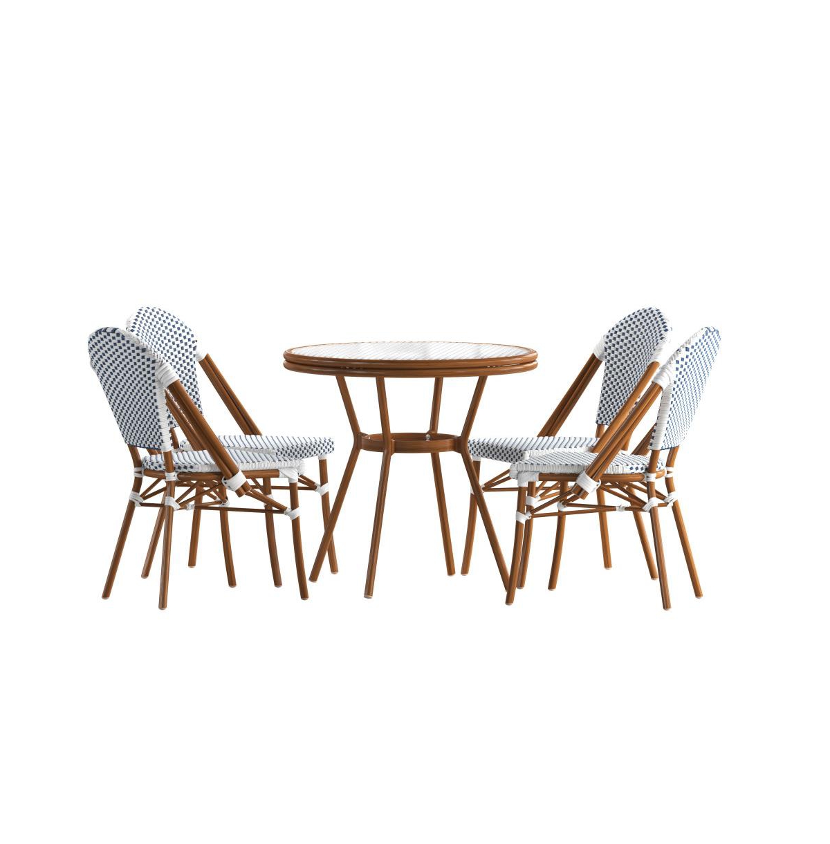 Click here for Merrick Lane Celia Bistro Style Table With Glass T... prices
