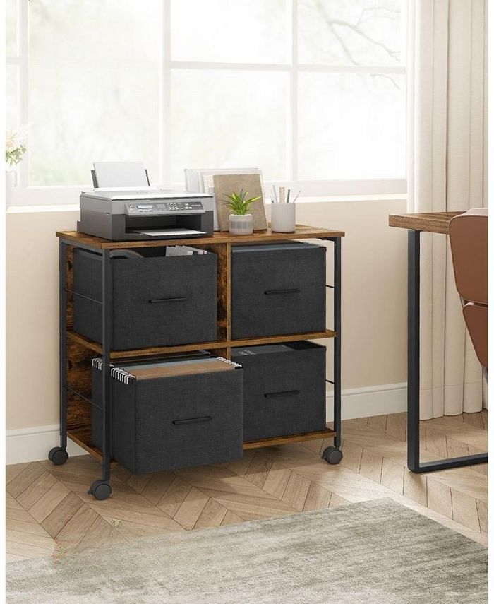 Slickblue File Cabinet with 4 Drawers, Printer Stand, Cube Storage ...