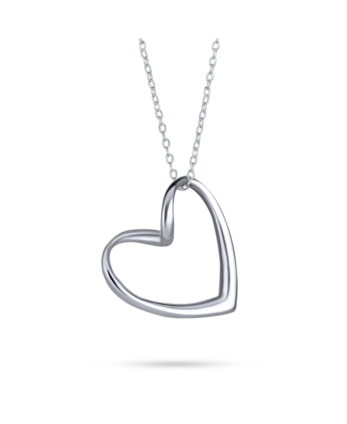 Click here for Bling Jewelry Floating Open Heart Pendant Necklace... prices