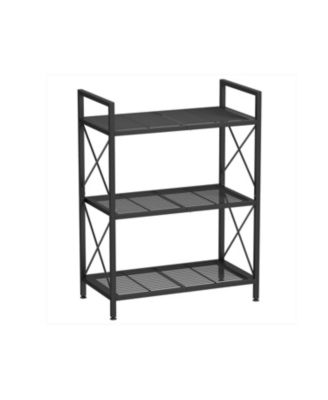 Slickblue 3-tier Metal Storage Rack With Wheels, Mesh Shelving Unit ...