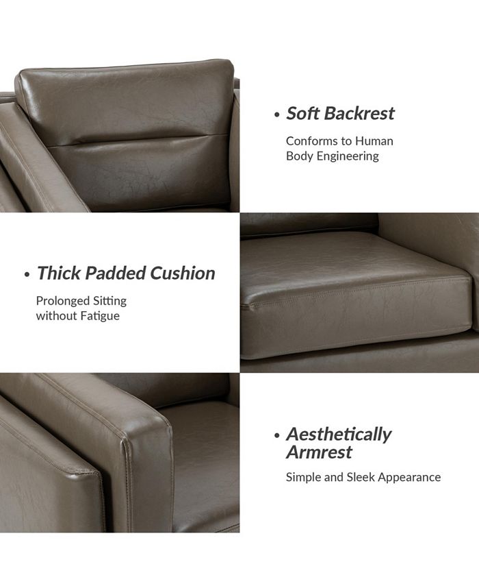 Hulala Home Nunnally Mid-Century Modern style Armchair with Solid Wood ...