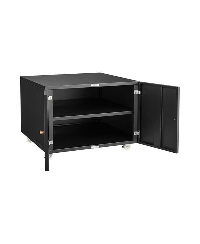 Simplie Fun Office Furniture Copier Cabinet Black 2 Door Steel Copier ...