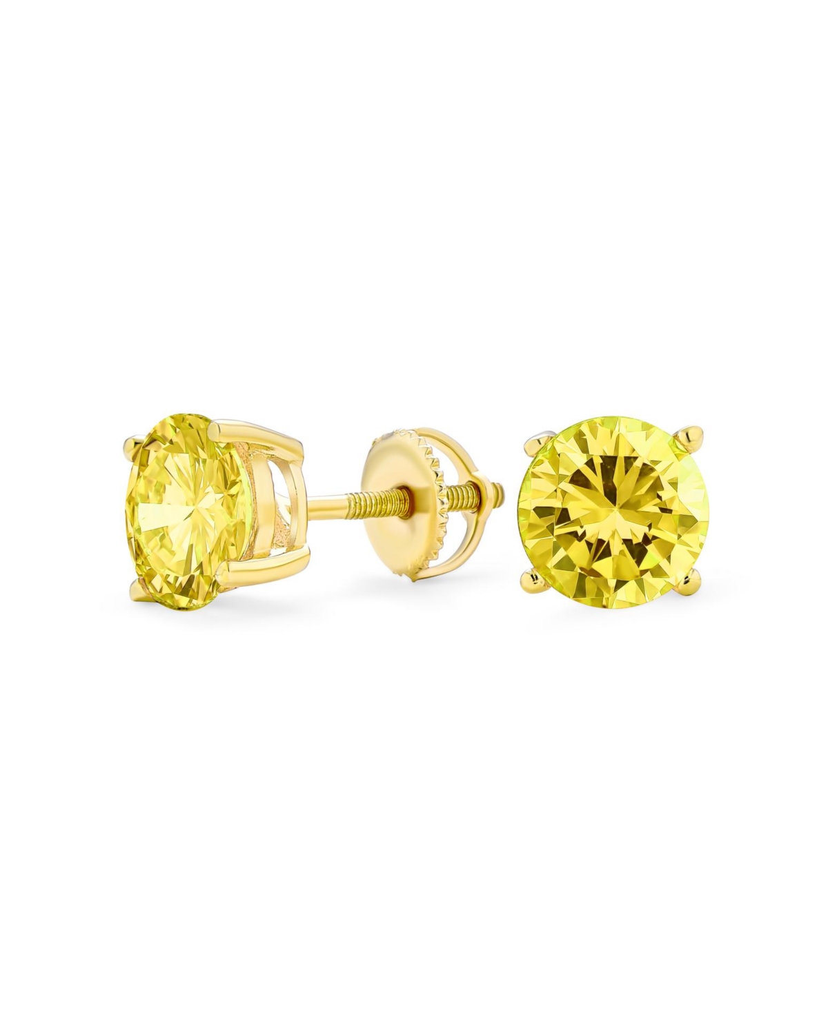 Click here for Bling Jewelry Round Solitaire Cz Stud Earrings Scr... prices