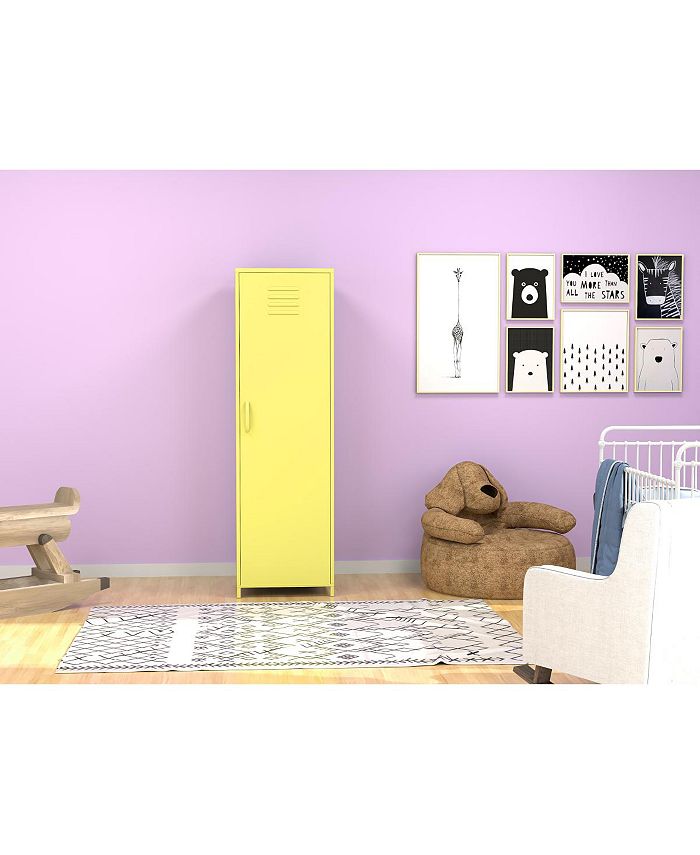 Simplie Fun One Door Yellow Steel Storage Cabinet - Macy's