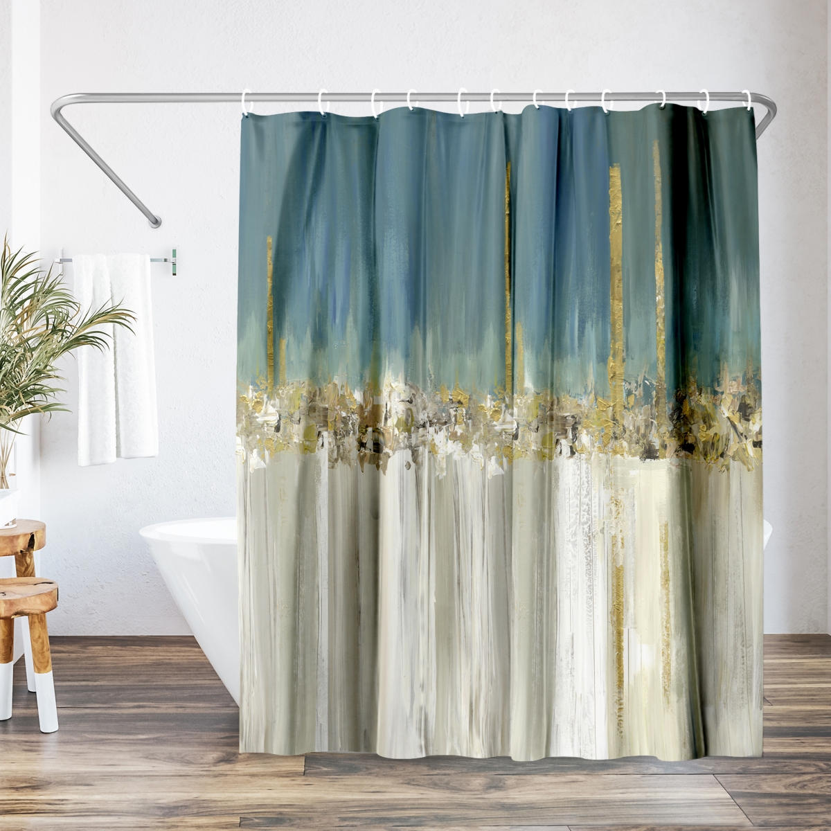 Click here for 71x74 Abstract Shower Curtain - Shine A Light by P... prices