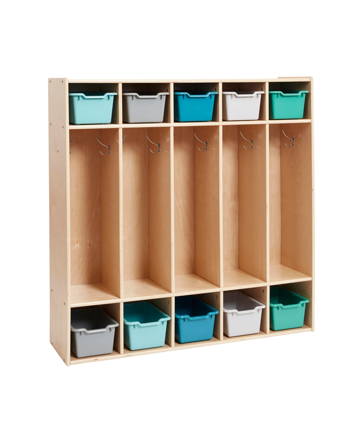 Click here for ECR4Kids Streamline 5-Section Coat Locker with Sco... prices