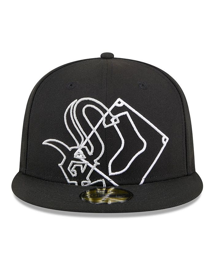 New Era Men's Black Chicago White Sox Game Day Overlap 59FIFTY Fitted ...