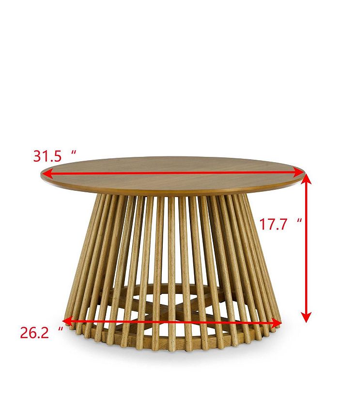 Simplie Fun Versatile Minimalist Coffee Table, Modern Solid Wood Nordic ...