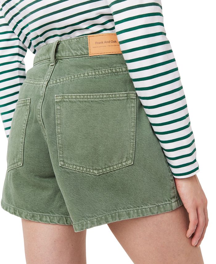 Frank And Oak Women's Courtney Relaxed Denim Shorts - Macy's