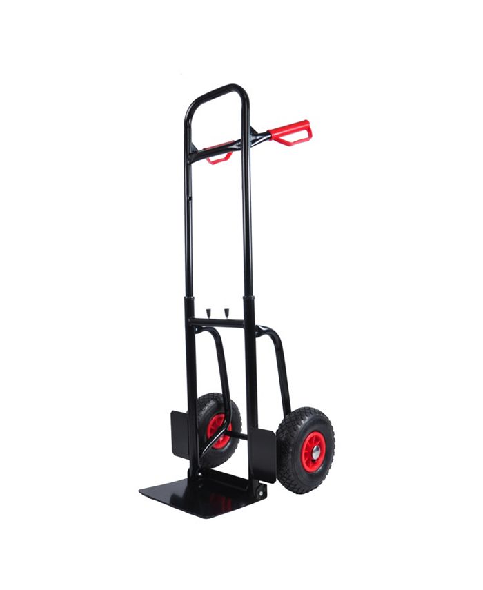 Simplie Fun 330 Lb Steel Trolley with Double Handles and Rubber Wheels ...