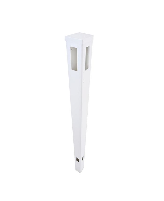Simplie Fun Corner Post For White Vinyl Routed Fence Caps Included Set ...