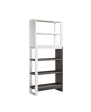 Simplie Fun Bookcase White Oak Distressed Grey - Macy's