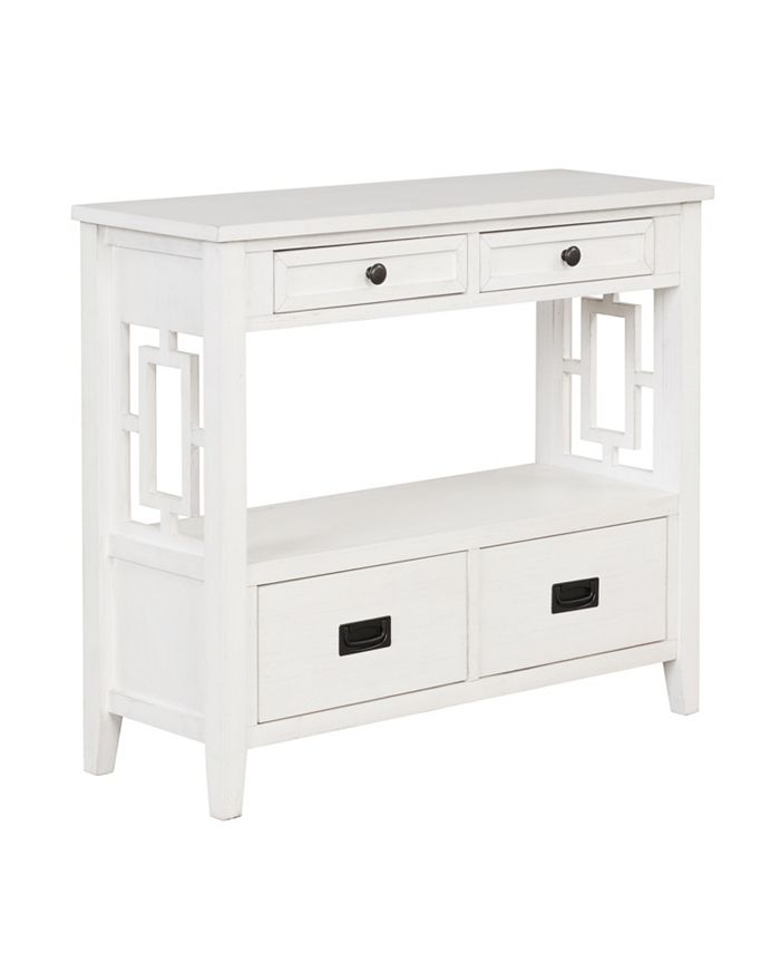 Simplie Fun 36" Farmhouse Pine Wood Console Table Entry Sofa Table With ...