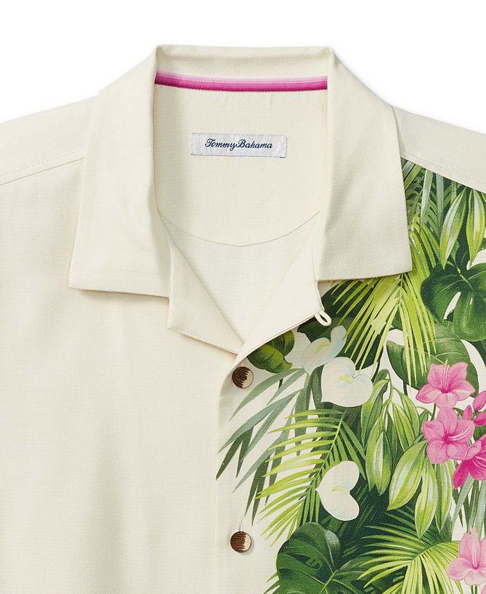 Tommy Bahama Men's Paradise Vines Short Sleeve Button-Front Silk Camp Shirt - Macy's