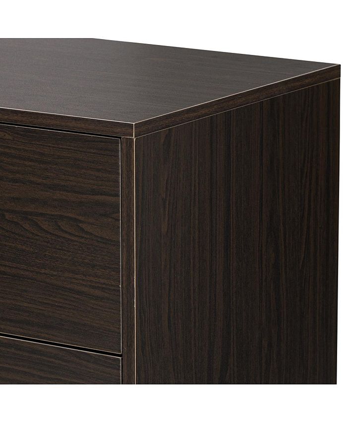 Simplie Fun Two-door Storage Cabinet with Three Drawers for Multiple ...