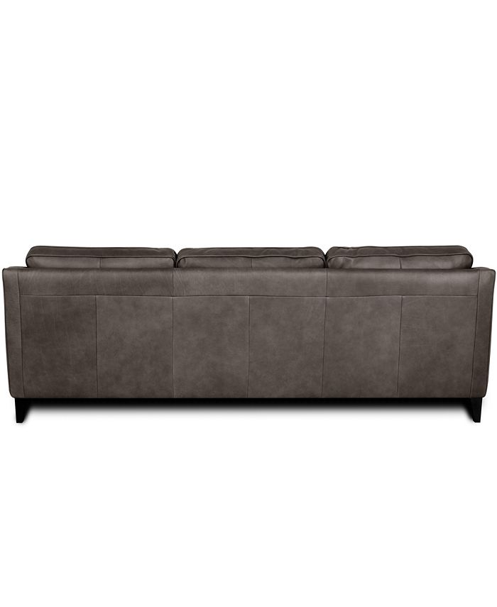 RUTHERFORD HOME Bari 92" Leather Sofa - Macy's