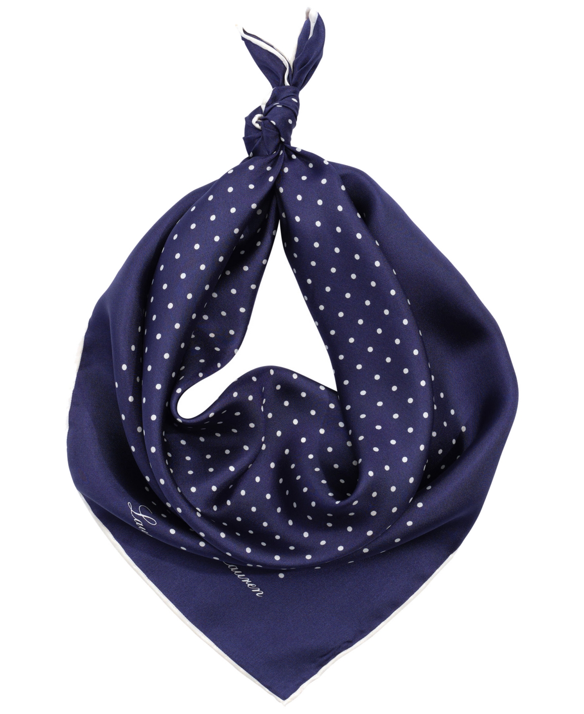 Click here for Lauren Ralph Lauren Core Dot Square Scarf - Navy prices