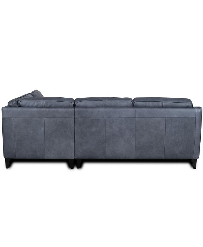 RUTHERFORD HOME Bari 98" Leather 2-piece Sectional - Macy's