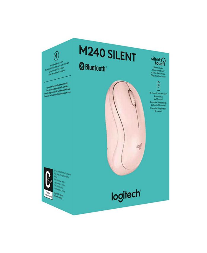 Logitech M240 Silent Cordless Long Range Bluetooth Mouse (Rose Pink ...