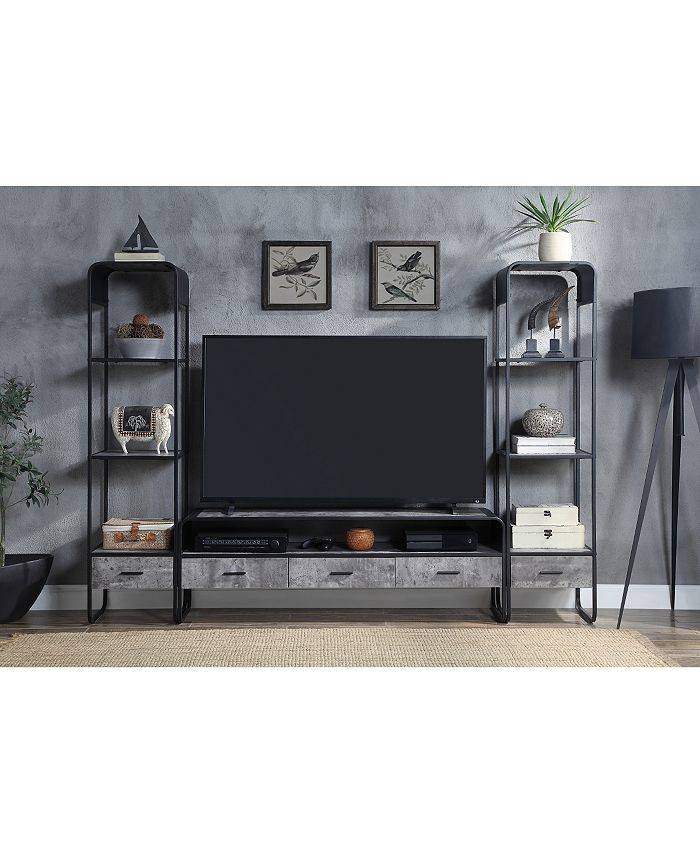 Simplie Fun Raziela TV Stand, Concrete - Macy's