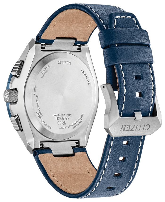 Citizen Eco-Drive Men's Chronograph Promaster Skyhawk Blue Leather ...