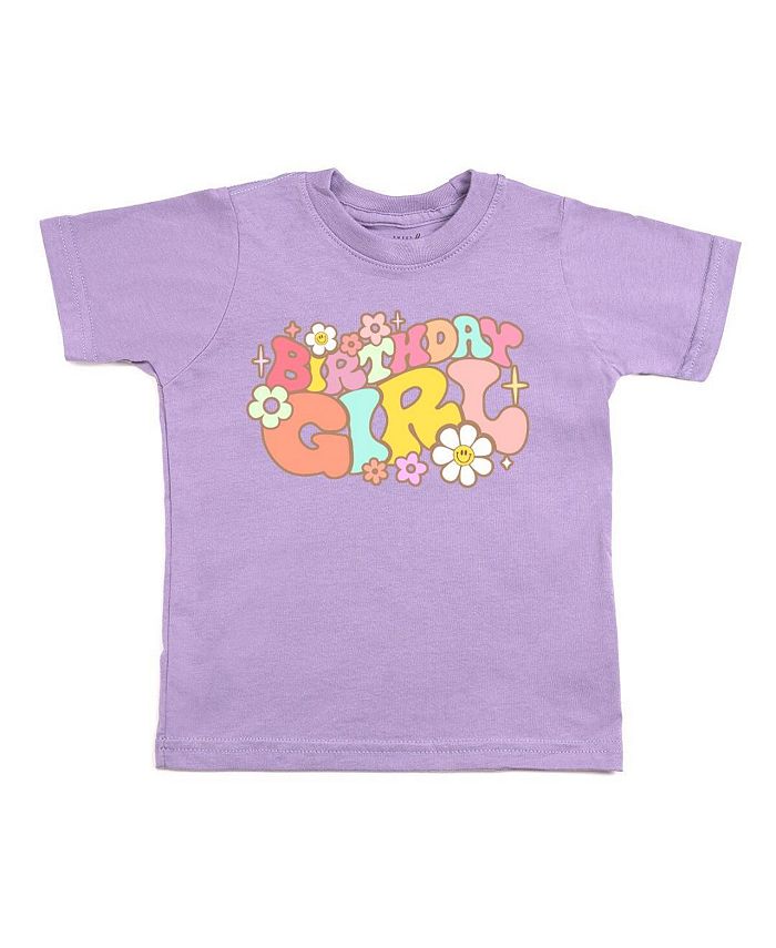 Sweet Wink Toddler Girls Groovy Birthday Short Sleeve T-Shirt - Macy's